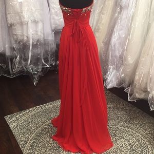 Dresses | Cherry Red Flowy Gown | Poshmark